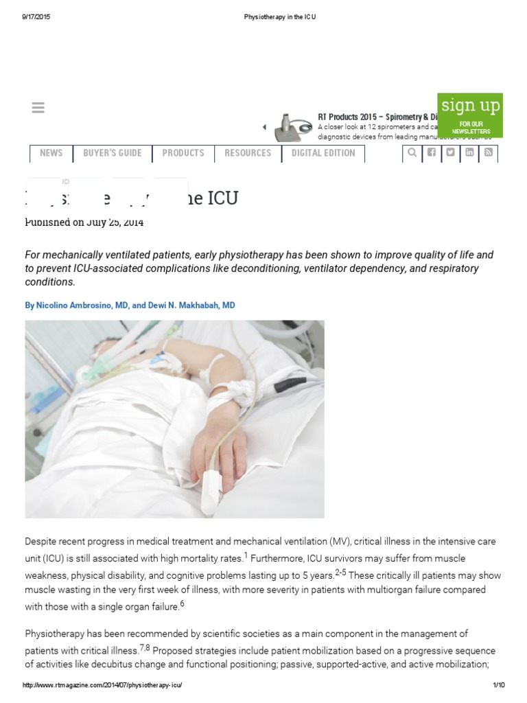 Physiotherapy in the ICU | Intensive Care Medicine | Physical Therapy