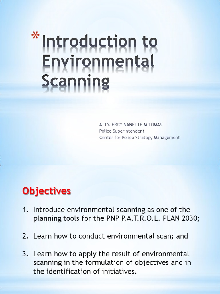 Environmental Scanning for PNP Planning | PDF | Economics | Economies