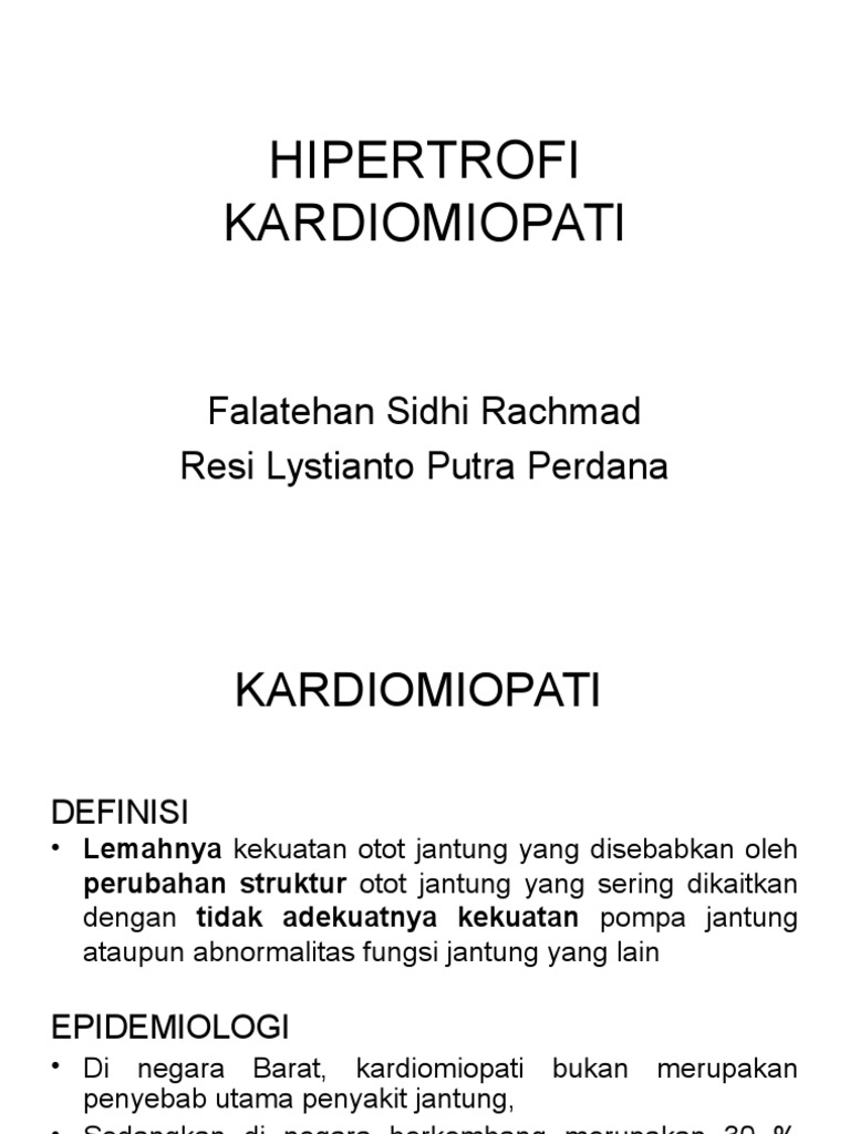 Kardiomiopati IHSS Resi-Afel | PDF | Sains & Matematika
