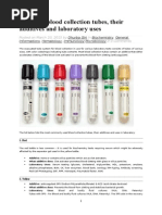 Blood Bottles Guide | PDF | Coagulation | Clinical Pathology