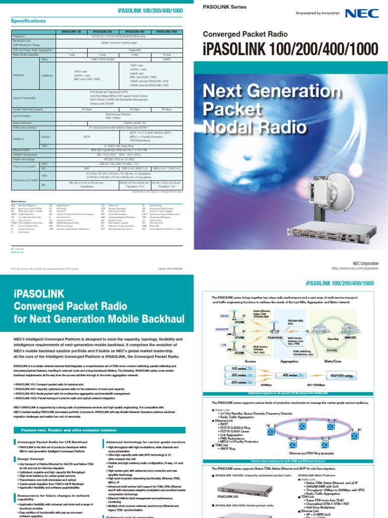 NEC Ipasolink PDF | PDF