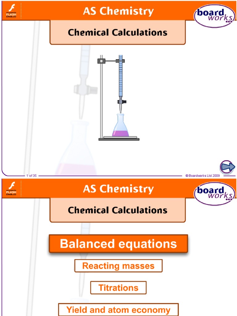 Chemical Calculations | PDF | Concentration | Solution