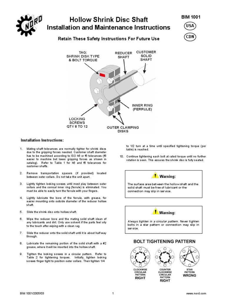 Coupling Bw-BIM1001 US | PDF | Engineering Tolerance | Screw