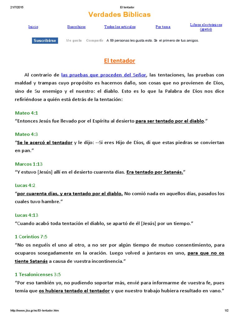 El Tentador: Tentaciones y Fe | PDF | Derecho