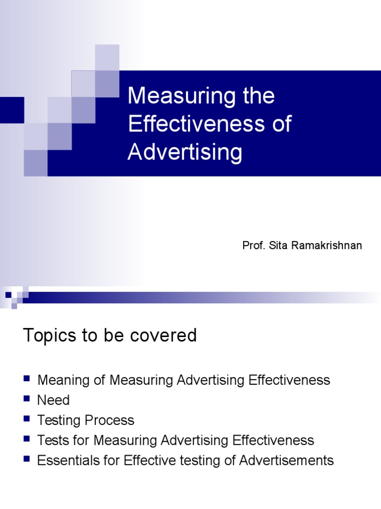 Measuring The Effectiveness of Advertising | PDF | Television ...