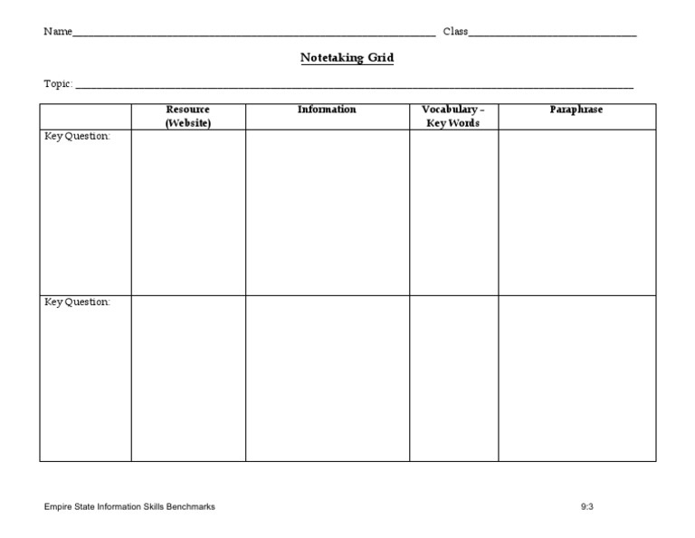 Student Notetaking Template | PDF | Career & Growth | Business