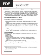 Pyp Planner Template | PDF | Learning | Behavior Modification