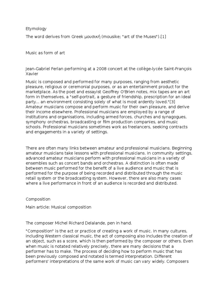 Etymology of Music | PDF | Musical Compositions | Composers