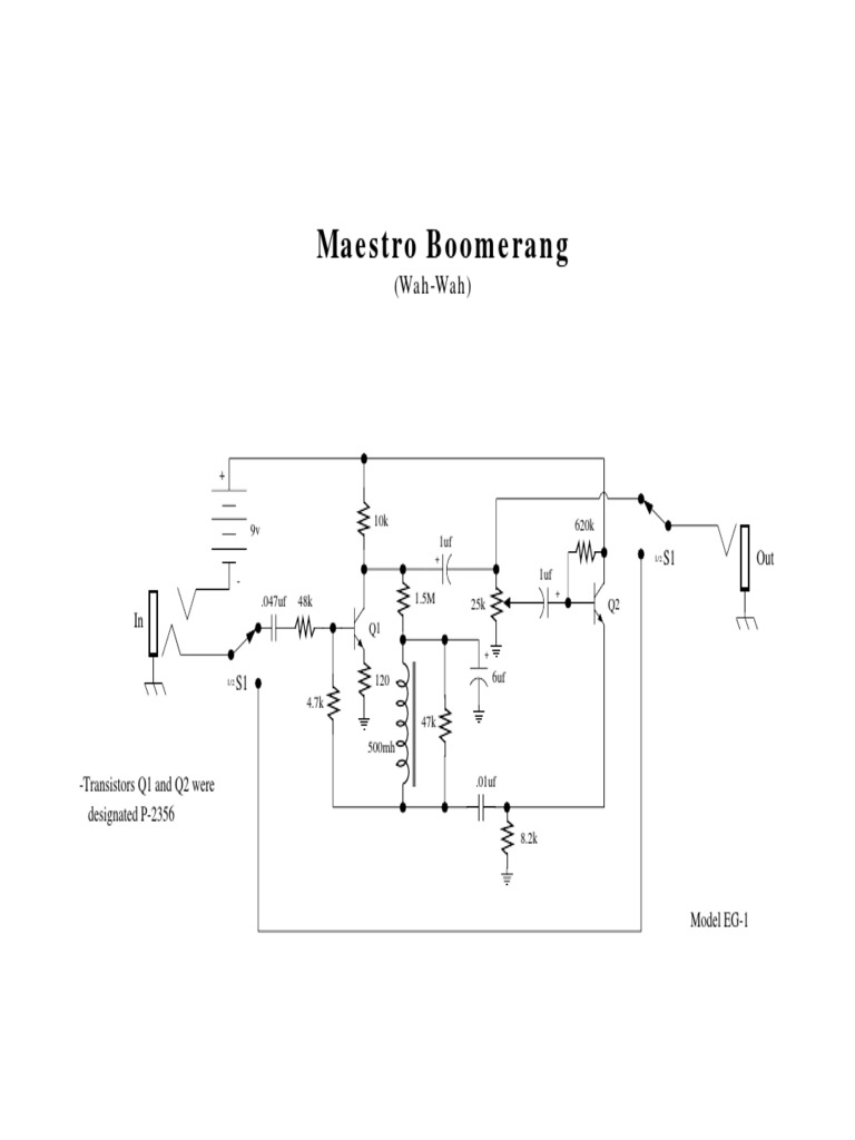 Maestro Boomerang Wah Schematic | PDF | Science & Mathematics | Computers