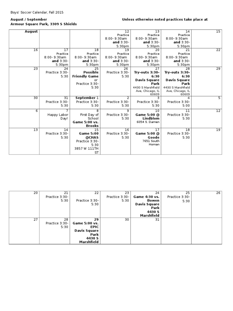 2015-16 Calendar | PDF