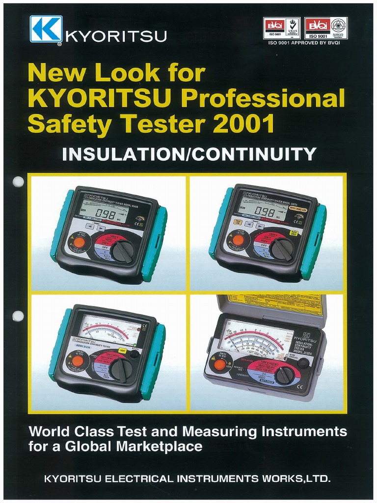 Kyoritsu - Insulation Tester 3005A Catalogue | PDF