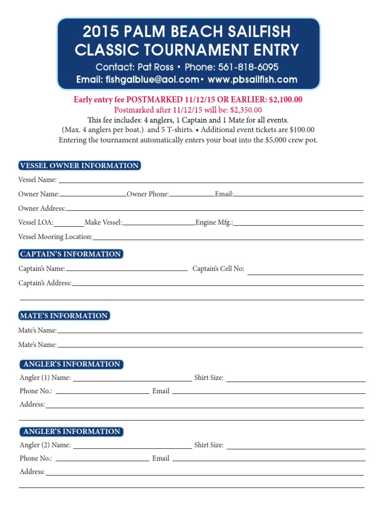 PBSC 2015-Entry Form | PDF