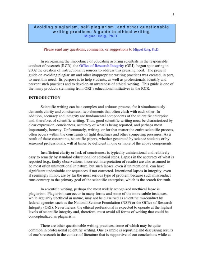 Avoiding Plagiarism | PDF | Plagiarism | Cell Membrane