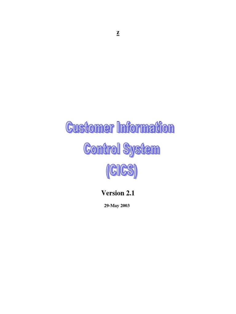 Cics Material Pdf Operating System Assembly Language 