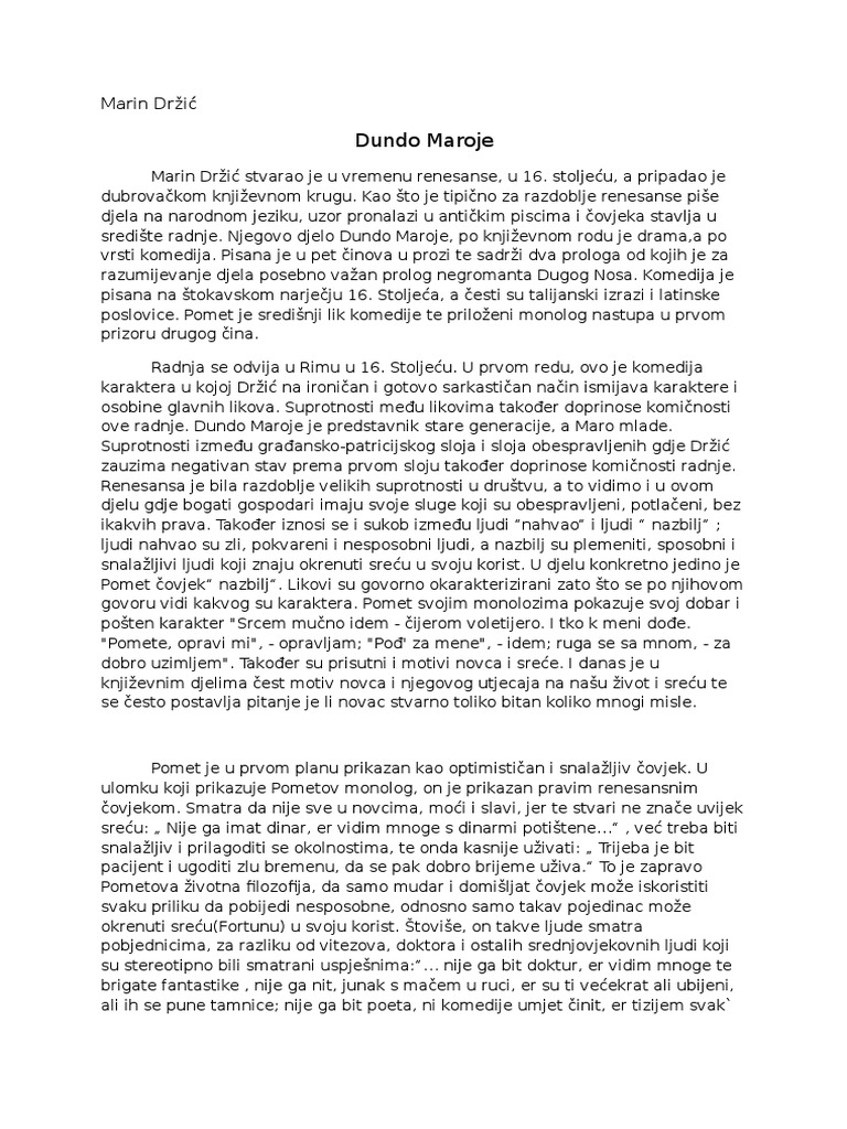 Dundo Maroje | PDF