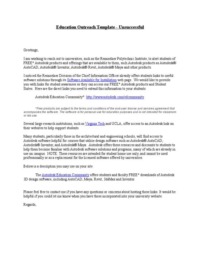 Education Outreach Letter Template-Initial | PDF