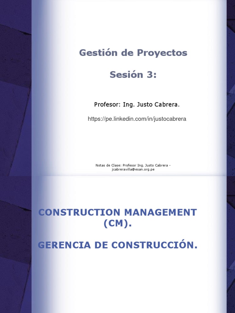 Sesión 3 - Gestión de Proyectos - CM | PDF | Calidad (comercial) | Toma de decisiones