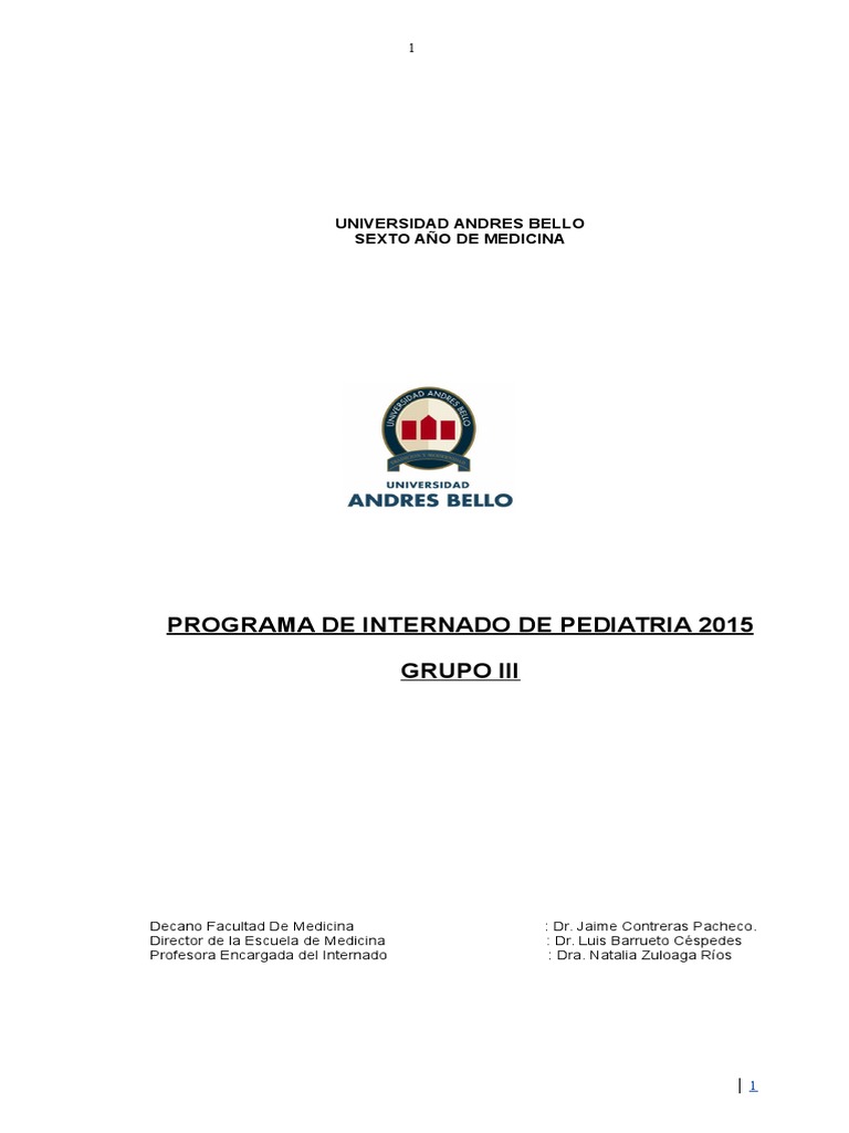 Programa Internado III 2015 | PDF | Prueba (evaluación) | Hospital