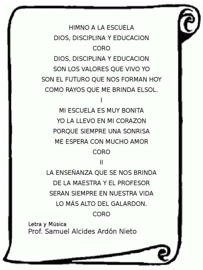 Himno A La Escuela | PDF