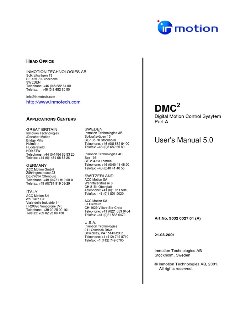 Inmotion (Atlas Copco) DMC2 User's Manual | PDF | Rectifier | Power Supply
