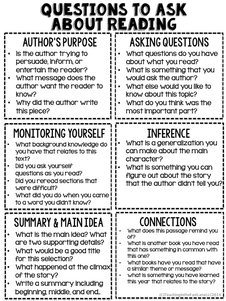Essential Questions for Reading Comprehension | PDF