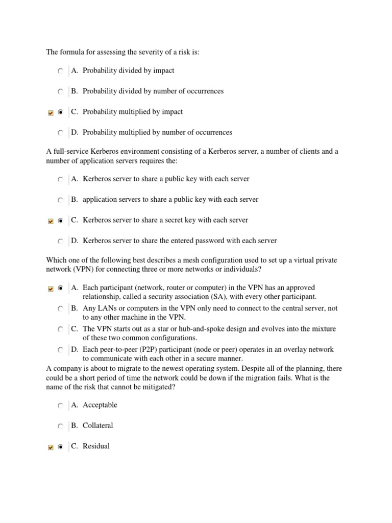 DSST Cybersecurity Practice Test 2 | PDF | Transmission Control ...