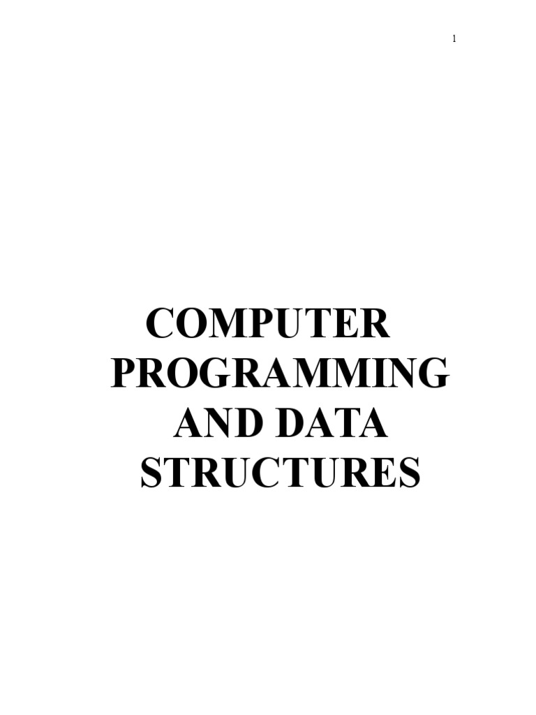 C Programming Pdf C Programming Language Data Type