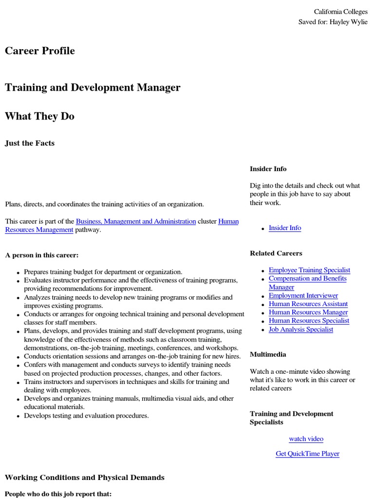 Career Profile | PDF | Employment | Cognition