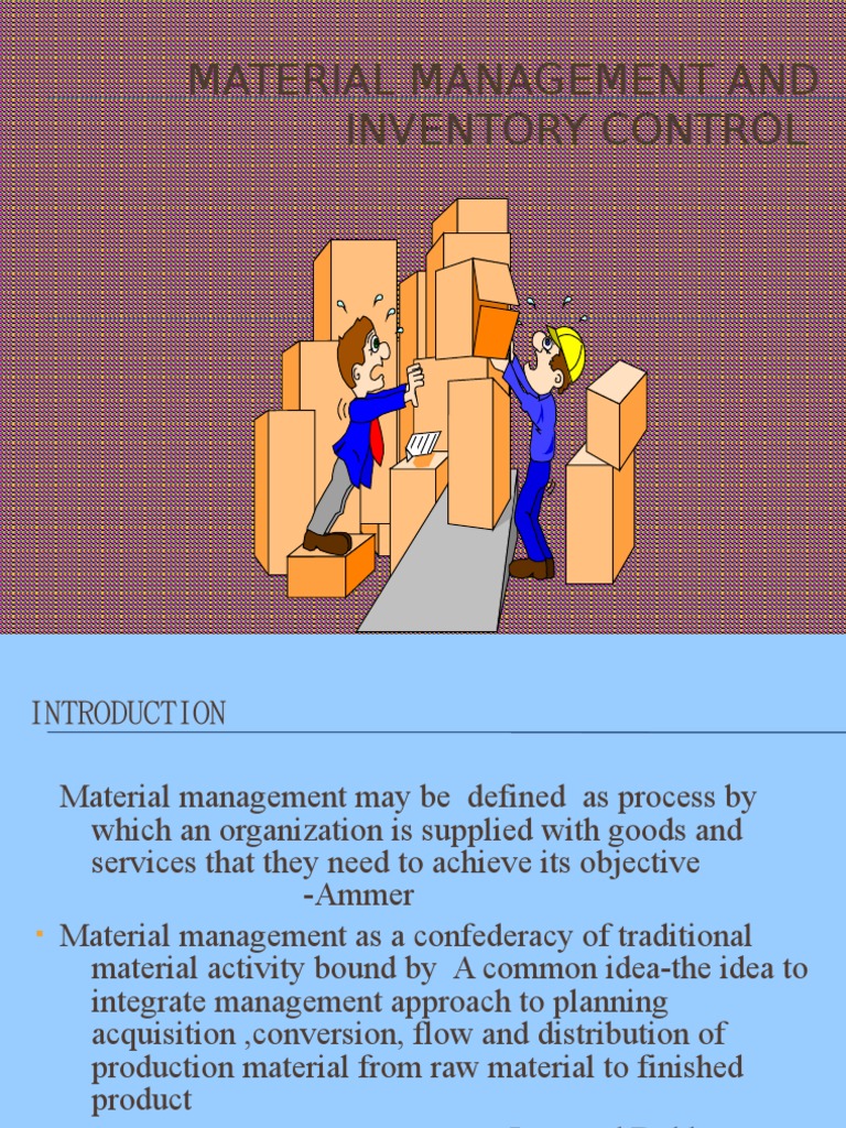 Material Management & Inventory Control Guide | PDF | Inventory ...