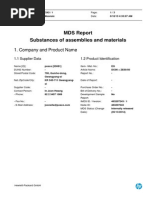 MDS Report Substances of Assemblies and Materials: 1. Company and ...