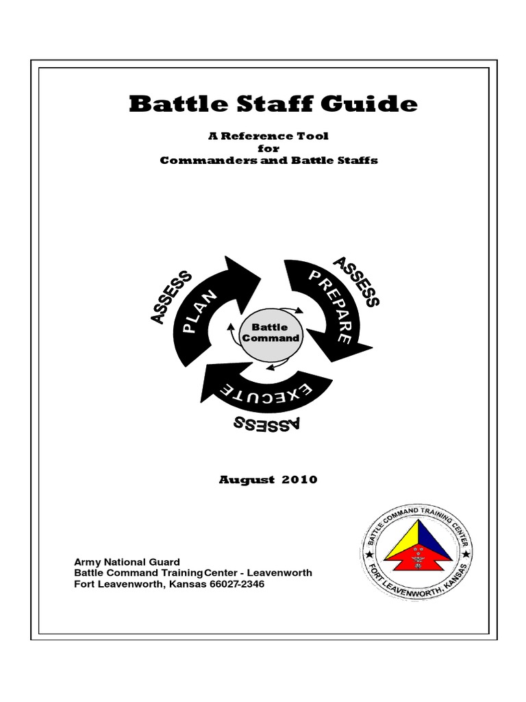 Battle Staff Guide - Aug2010 | PDF | Staff (Military) | Military