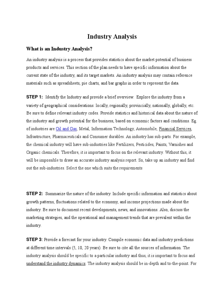 Industry Analysis | PDF | Industries | Economic Growth