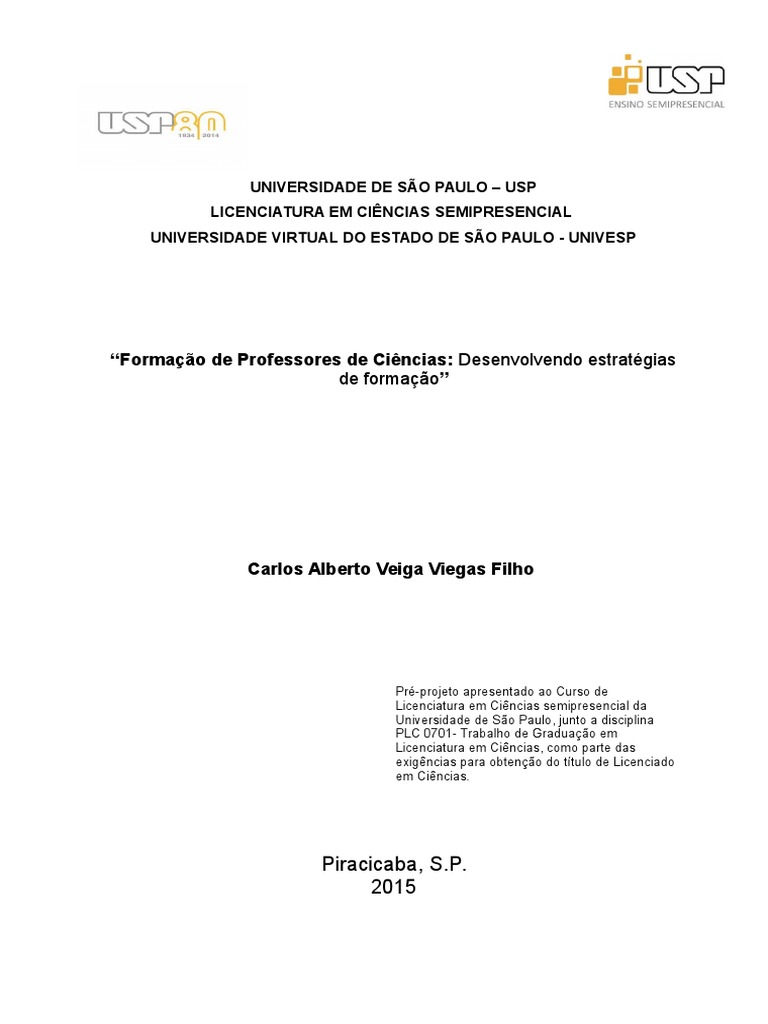 Pré Projeto TCC -Metodoligia ativa | Metodologia | Science