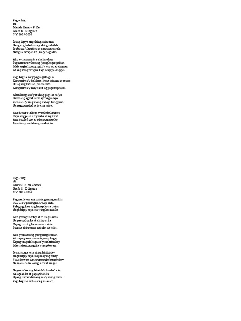 Tula NG Bata | PDF