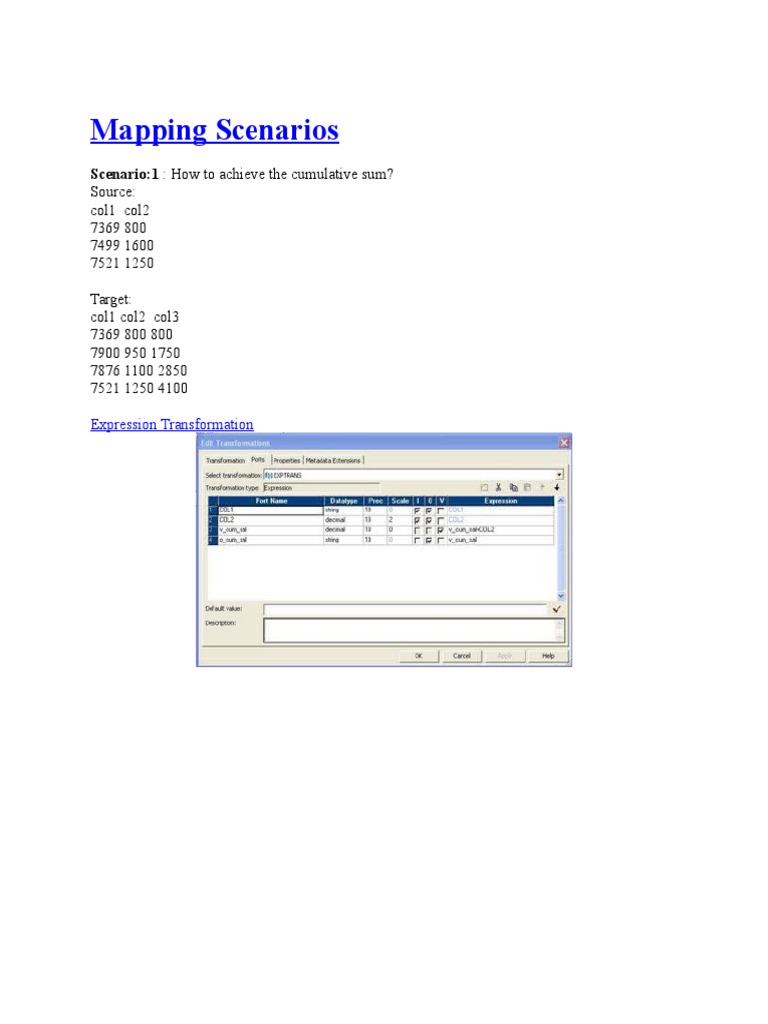 Informatica Mapping Scenarios Explained | PDF | Parameter (Computer ...