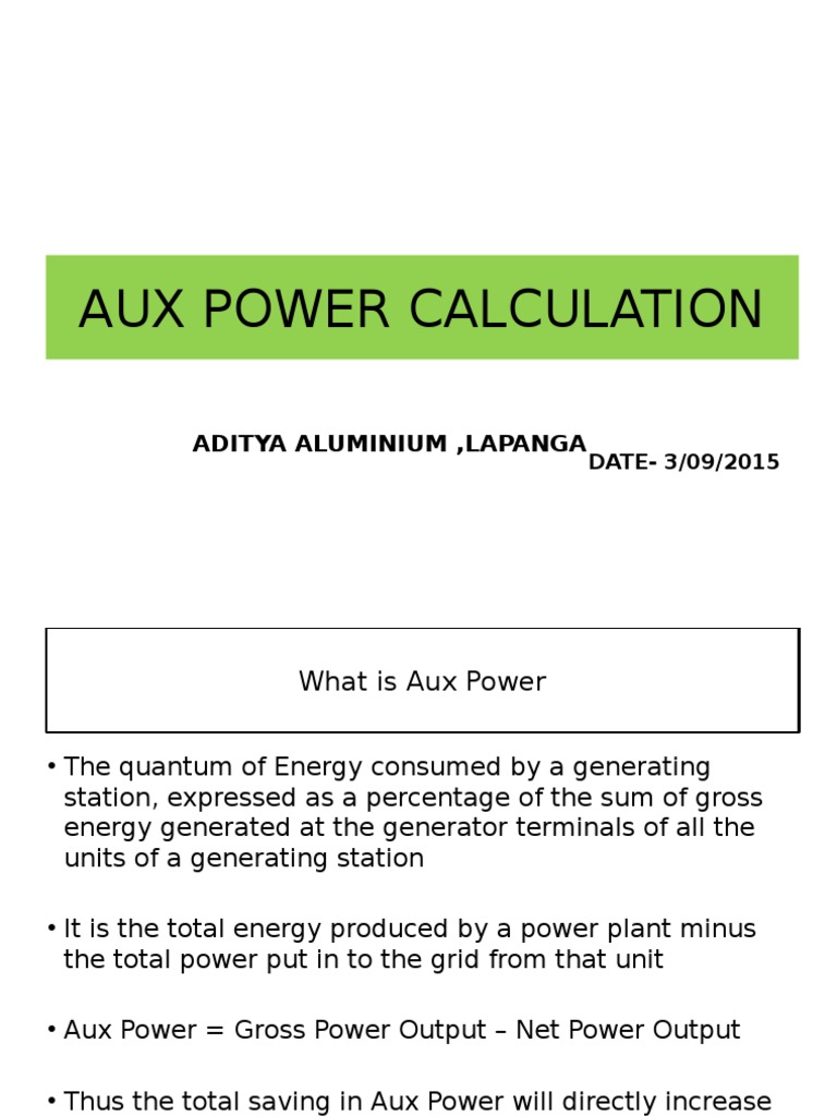 Aux Power Calculation | PDF | Gas Compressor | Duct (Flow)