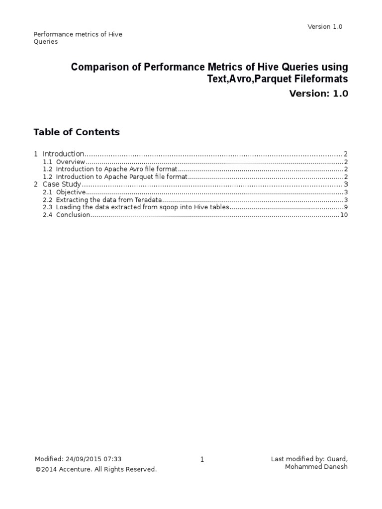 Hive Performance With Different Fileformats | PDF | Apache Hadoop ...