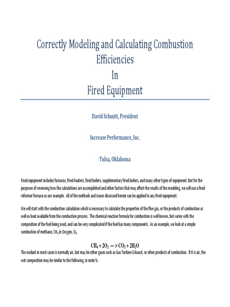 Calculating Combustion Efficiency in Fired Equipment | PDF | Combustion ...