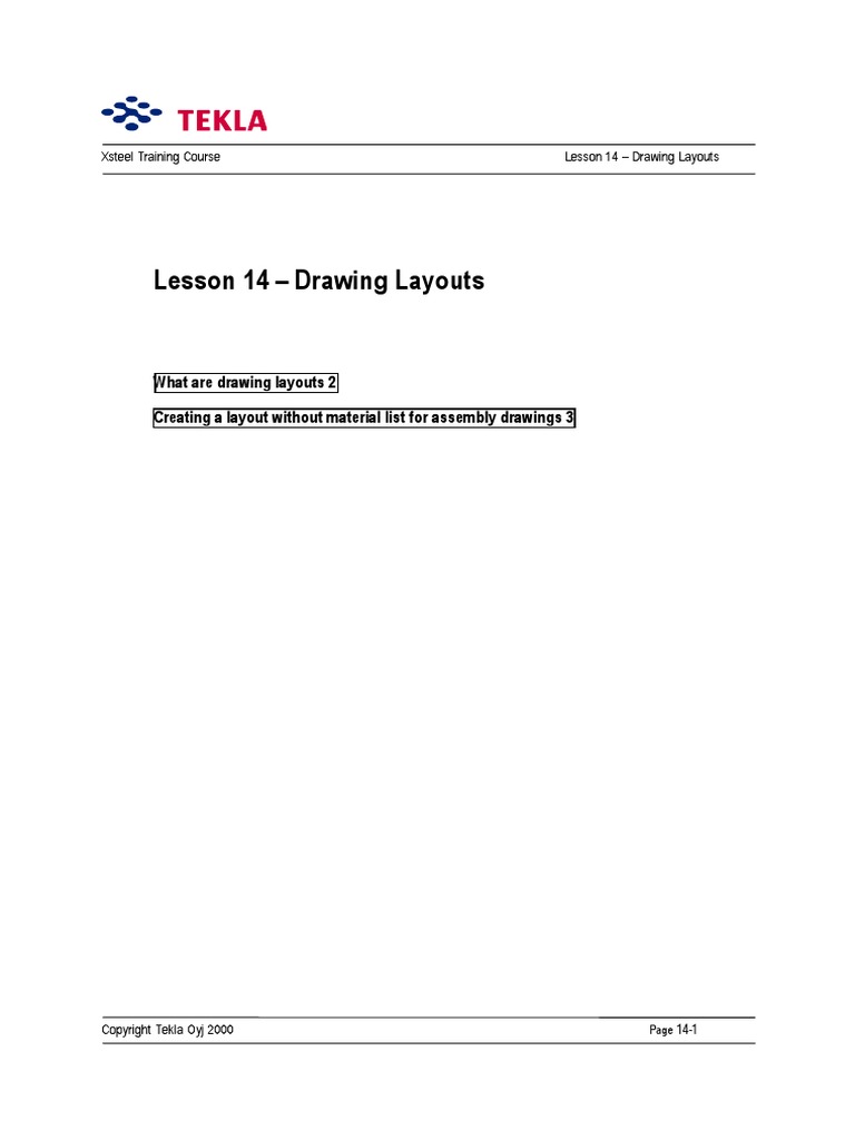 Lesson 14 - Drawing Layouts: What Are Drawing Layouts 2 Creating A ...