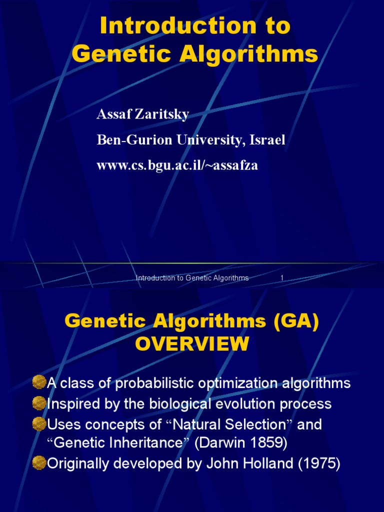 Introduction To Genetic Algorithm Pdf Genetic Algorithm Fitness