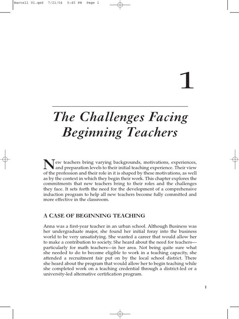 The Challenges Facing Beginning Teachers Download Free Pdf Teachers