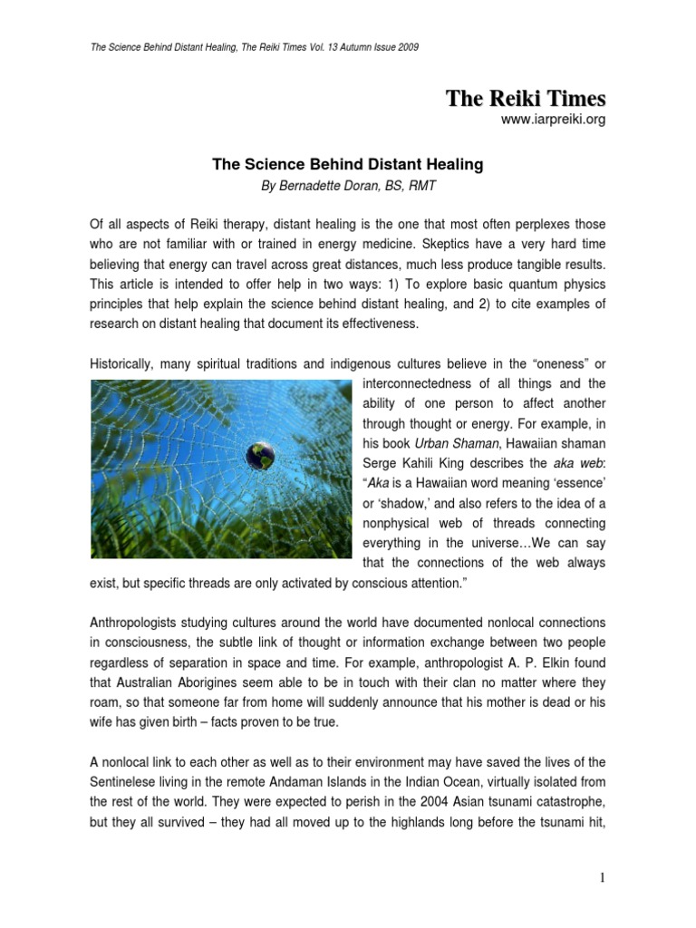 The Science Behind Distant Healing | PDF | Energy Medicine ...