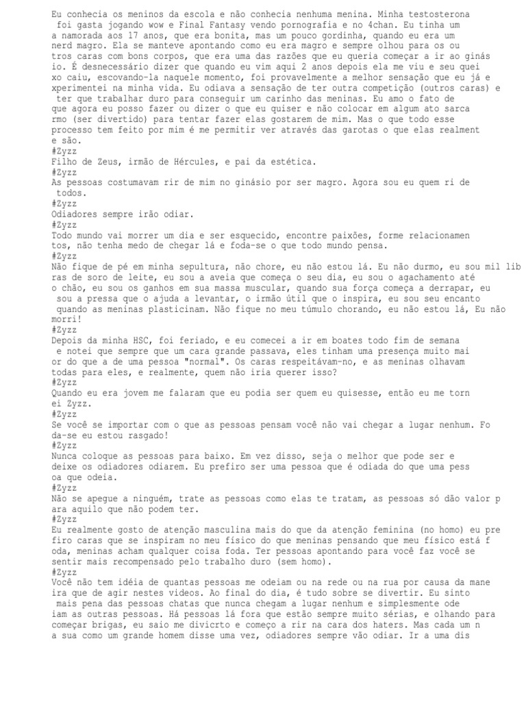Frases Zyzz | PDF | Lazer