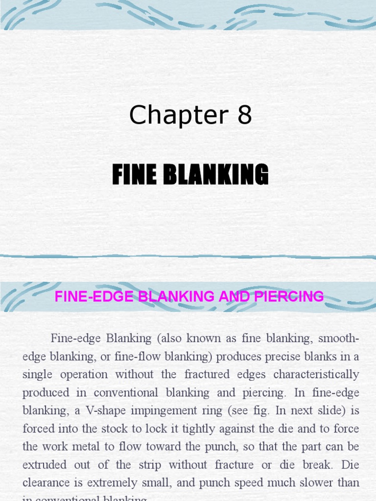 8 Fine Blanking | PDF | Building Engineering | Metalworking