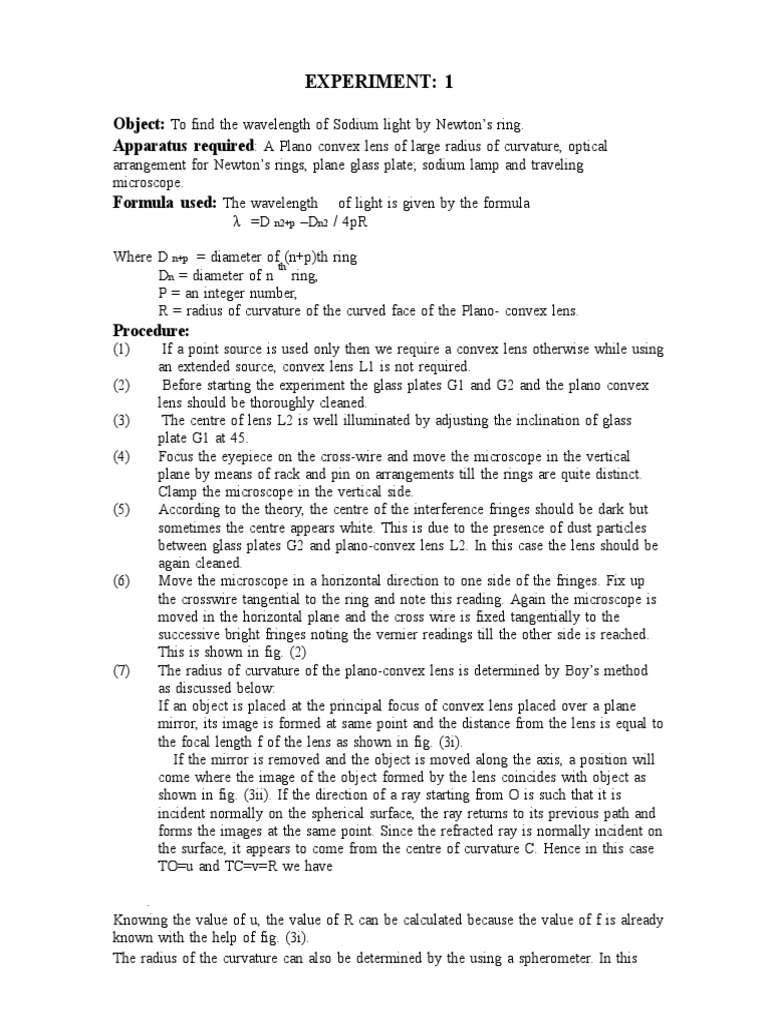 Optics Lab Practical | PDF | Angular Resolution | Lens (Optics)