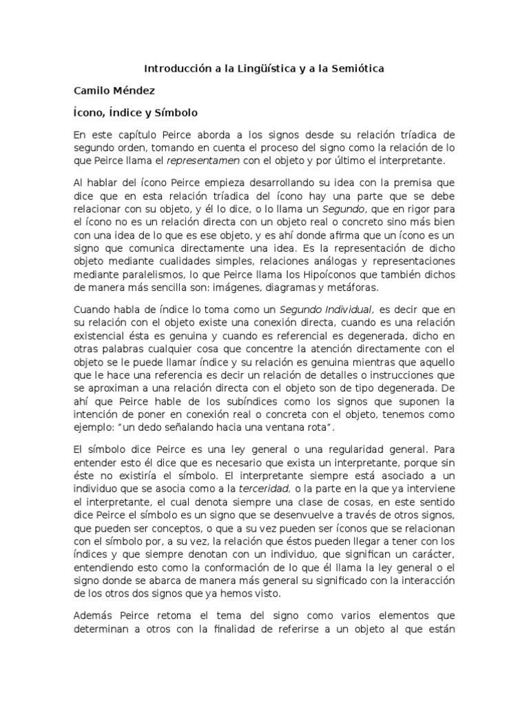 Ícono, Índice y Símbolo | PDF | Los símbolos | Semiótica