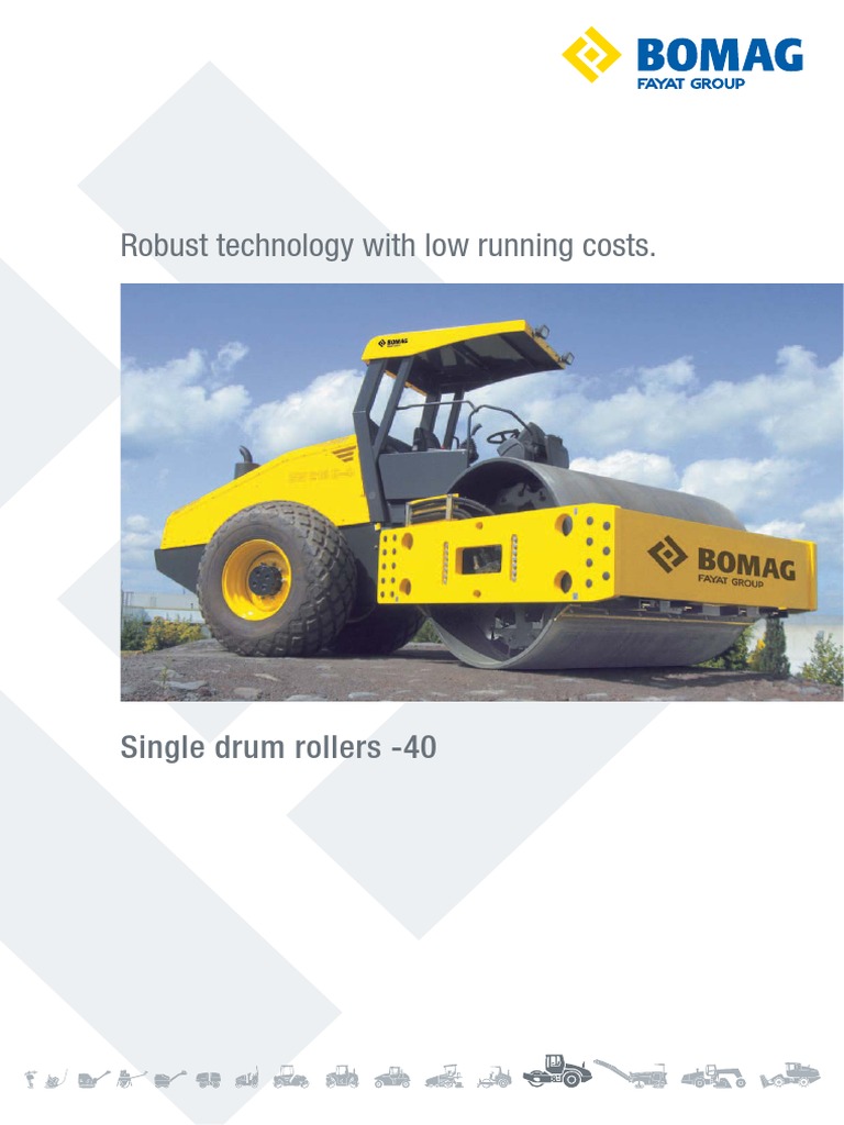 Bomag Single Drum Rollers 40 | PDF | Bearing (Mechanical) | Reliability Engineering