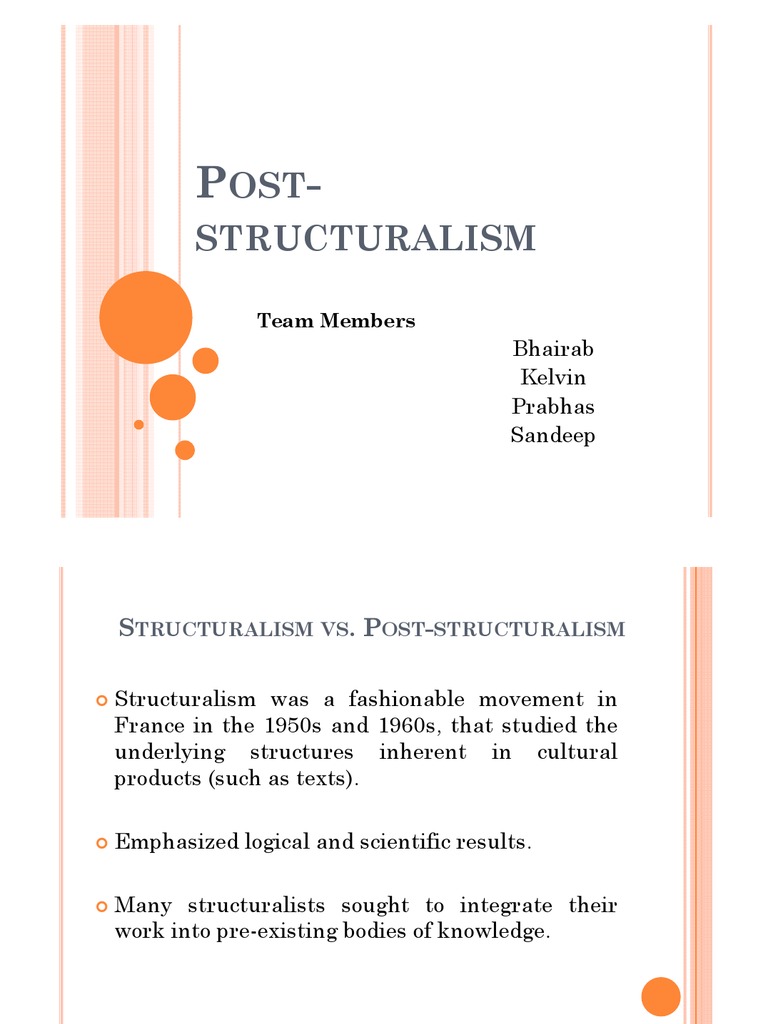 Post Structuralism | PDF | Discourse | Deconstruction