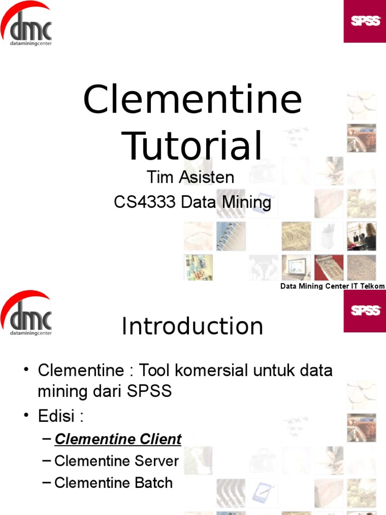 Clementine Data Mining Tutorial | PDF | Teaching Methods & Materials | Computers