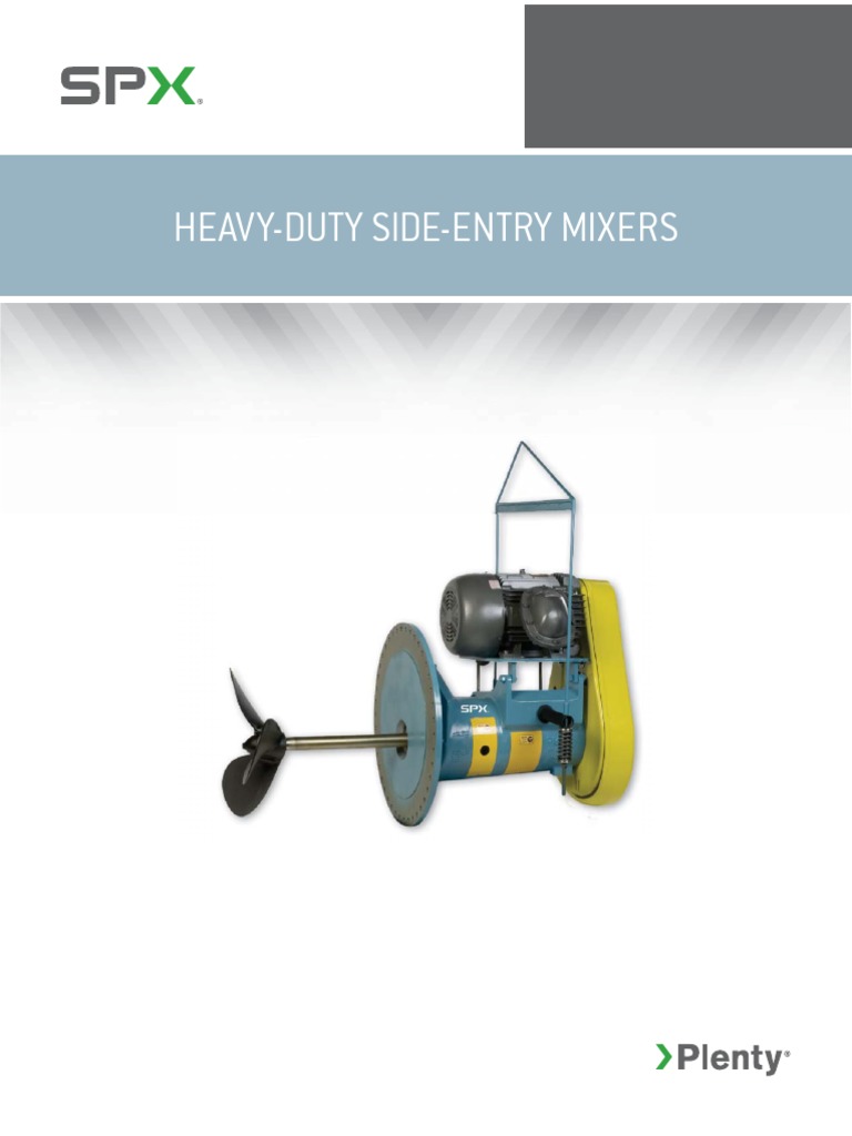 SPX Heavy Duty Side Entry Mixers | PDF | Pump | Mechanical Engineering
